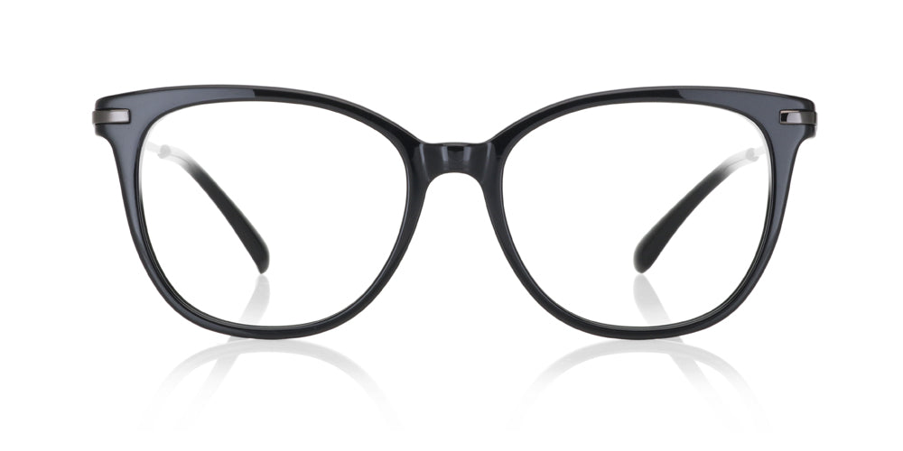 Narrow Oversized U122 Eyeglasses | Black Round Glasses – JINS