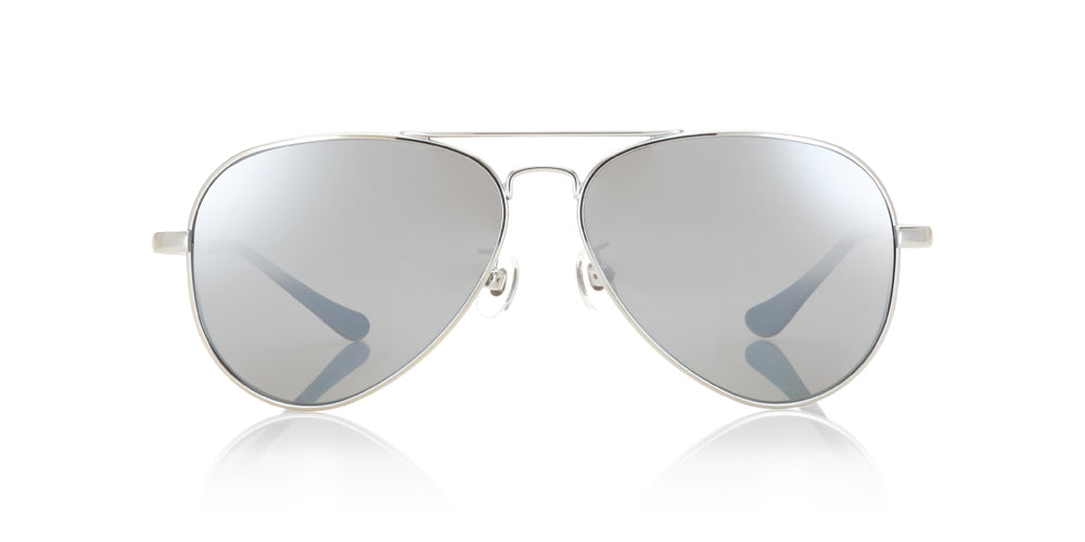 Silver Metal Aviator Sunglasses with Adjustable Nose Bridge – JINS