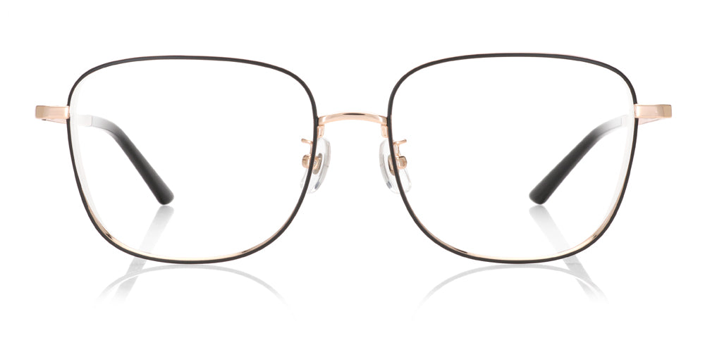 Onyx on Gold Round Glasses incl. $0 High Index Lenses with Adjustable Nose Bridge – JINS