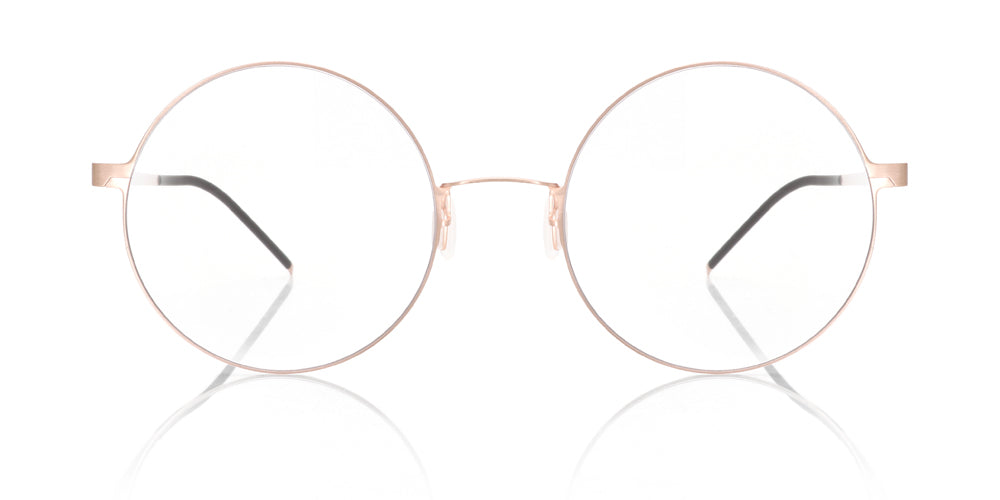 Rose Gold Round Glasses incl. $0 High Index Lenses with Adjustable Nose ...
